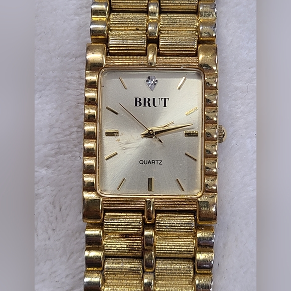 Brut | Accessories | Brut Mens Gold Tone Watch | Poshmark